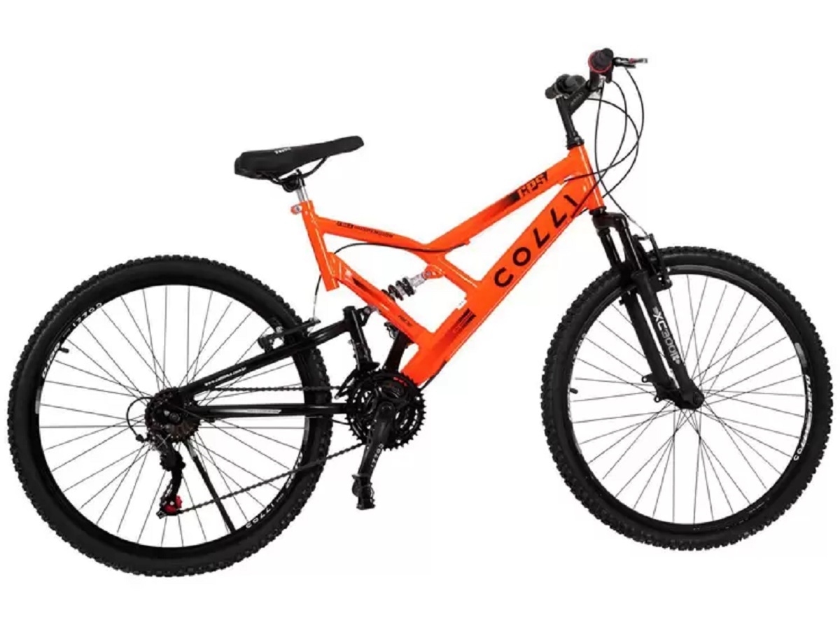 Bicicleta GPS Aro 26 Aço 21 Marchas Dupla Suspensão Freio V-Brake Colli ...