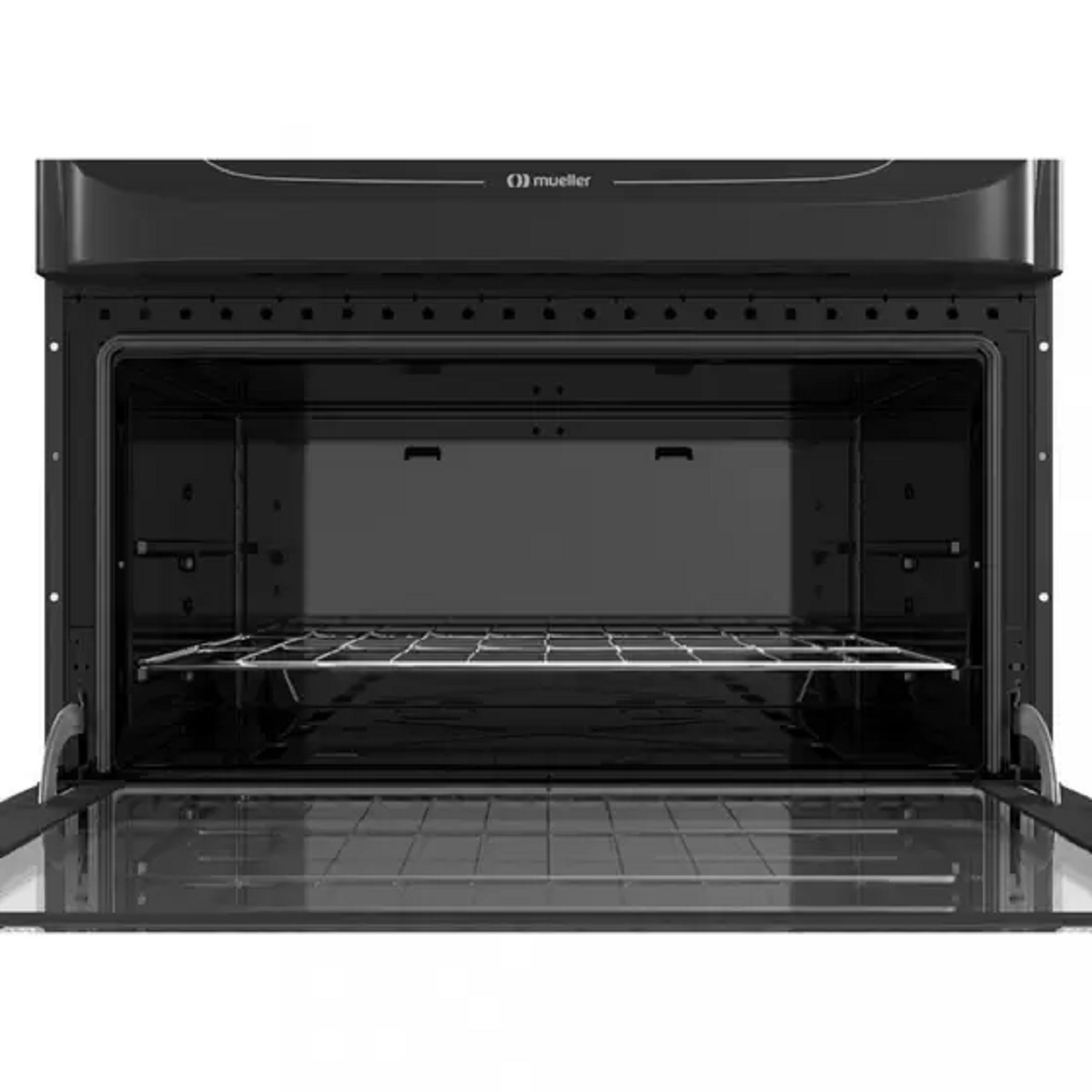 Fogão Mueller preto fosco 5 Bocas com mesa de vidro e acendimento ...