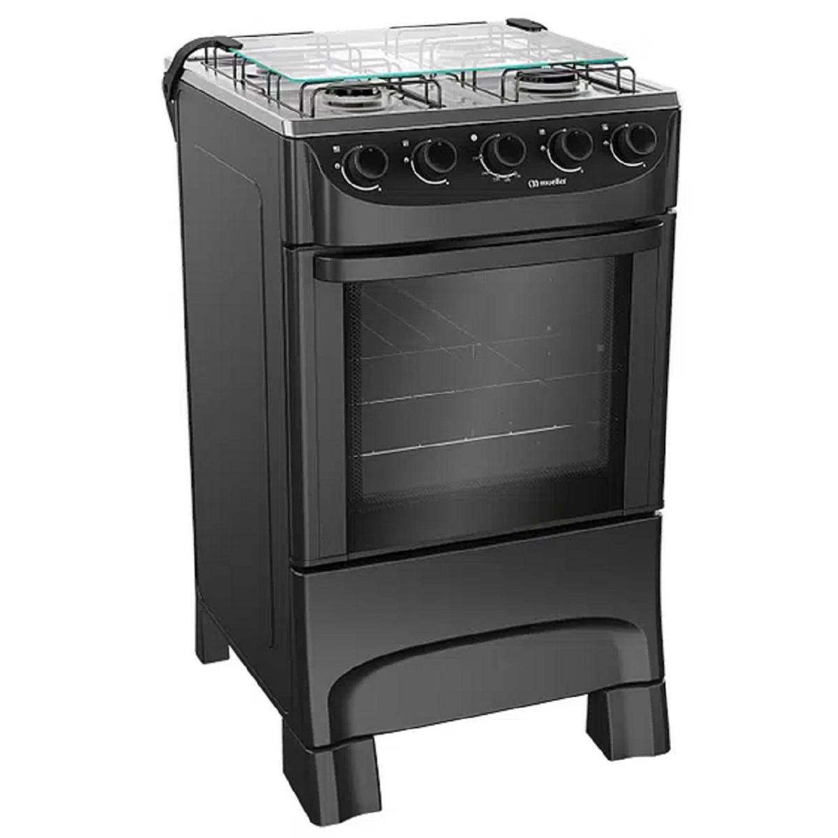 Fogão Mueller MFI4BA Acendimento Manual 4 Bocas Mesa Inox Forno 48,1L - Mueller
