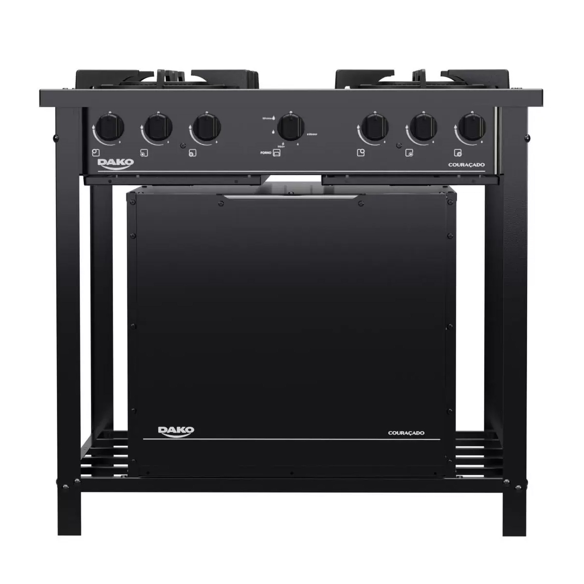 Fogão Industrial 4 Bocas com Forno e Tripla Chama Dako Couraçado - Dako